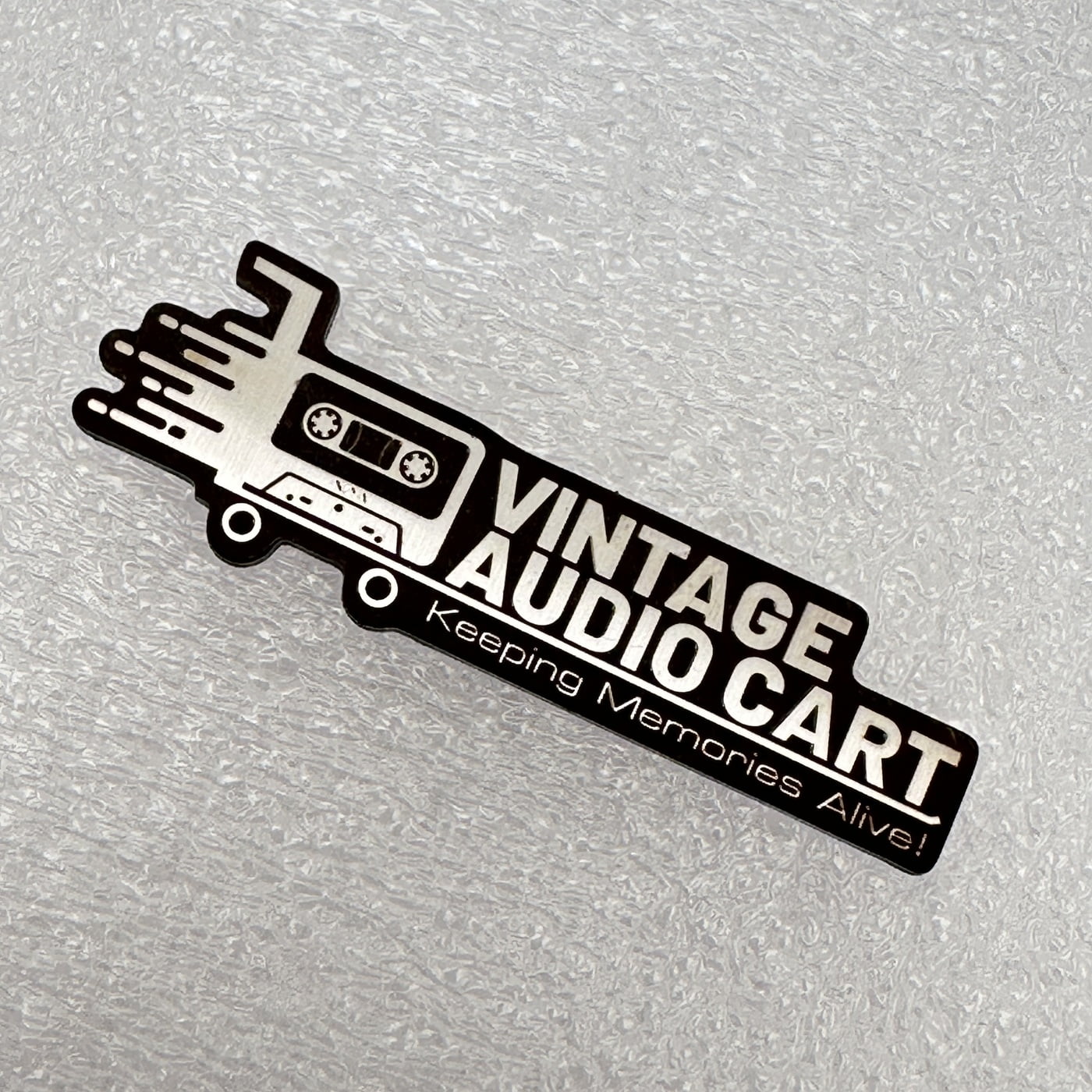 Replacement Metal Logo for Vintage Audio Cart - ML-VAC-01